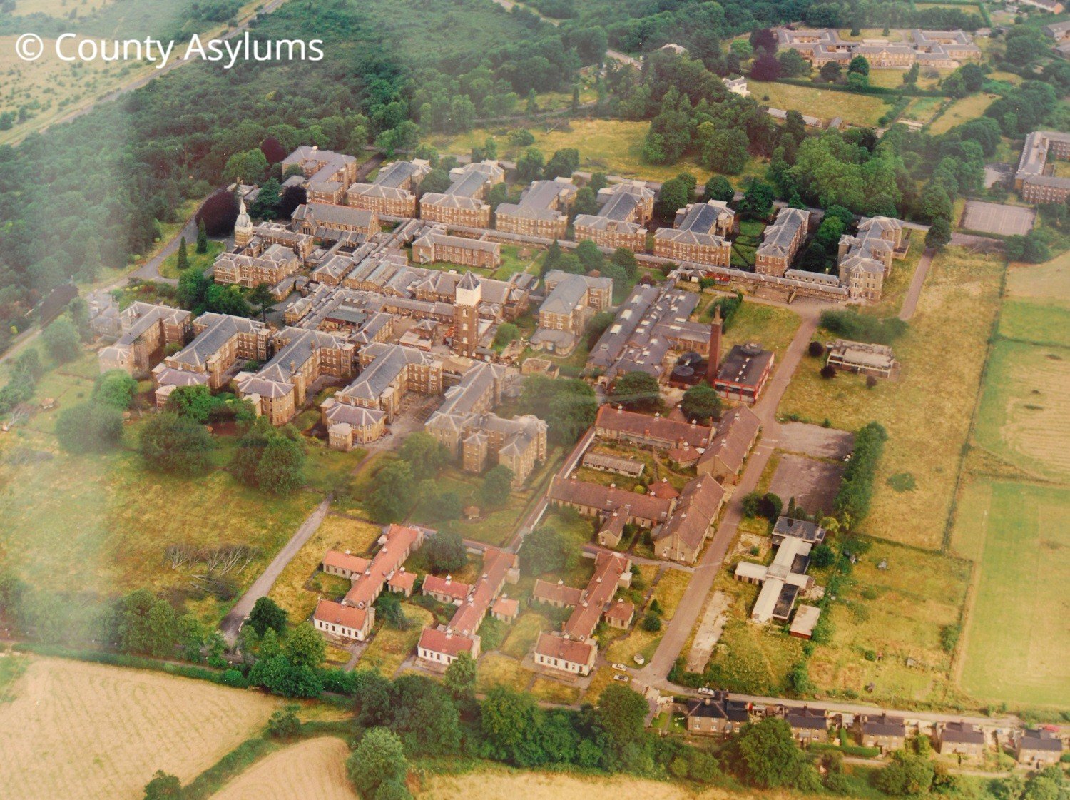 Victorian Asylum Aerial Photographs - County Asylums